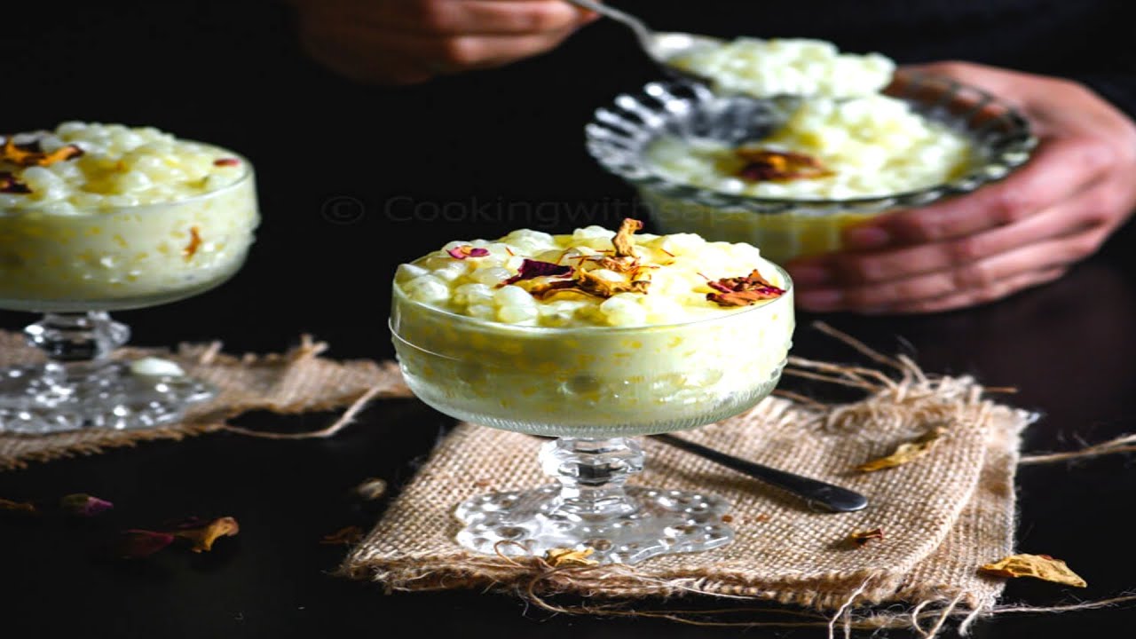 Sago Milk Pudding Recipe | Tapioca Dessert | New Dessert Recipe ...
